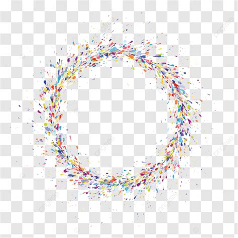 Colorful Splatter In Circle Shape Vector Splatter Colorful Circle