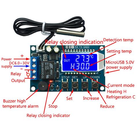 Buy Temperature Fan Speed Controller Module Digital Thermostat Cooling Heating Temperature