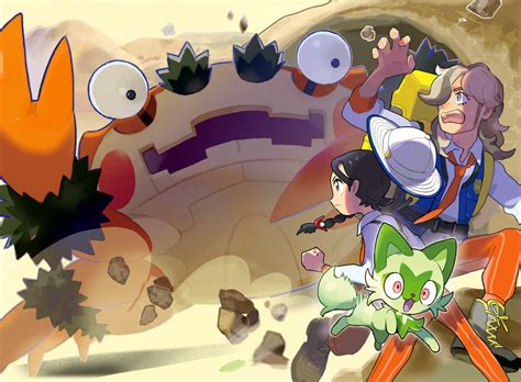 210684 Safe Official Art Arven Pokémon Juliana Pokémon
