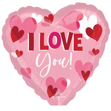 Buy Amscan 28 Inch I Love You Playful Hearts Pink Foil Balloon Balloons4u