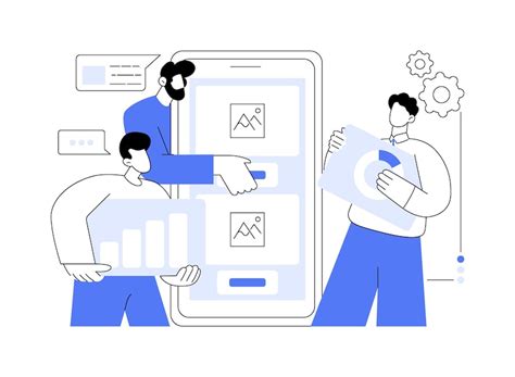 Premium Vector Mobile Application Development Abstract Concept Vector