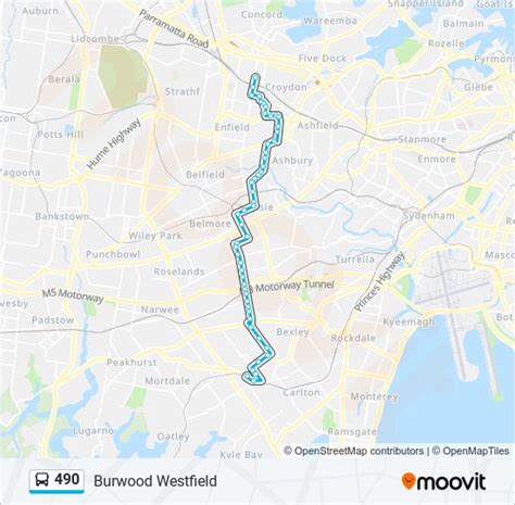 490 Route Schedules Stops And Maps Burwood Westfield Updated