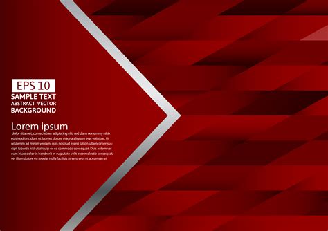 Abstract Red Color Geometric Background Vector Illustration With Copy