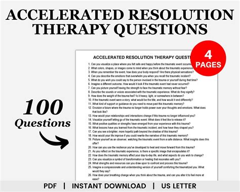 Accelerated Resolution Therapy Questions Art Therapy Therapy Questions Counseling Questions