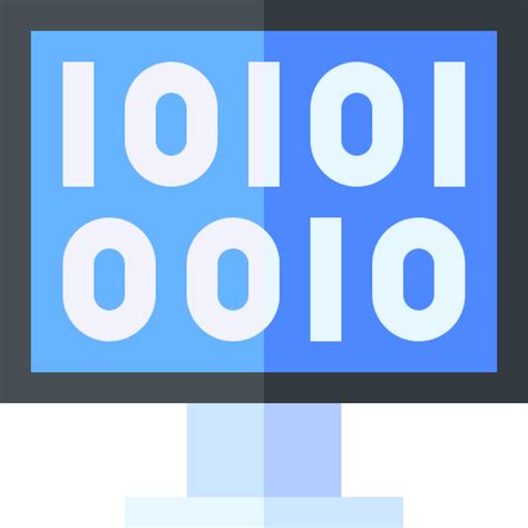 Binary Code Basic Straight Flat Icon