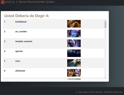github joseisaias06 dotarecommender dota 2 hero recommender system