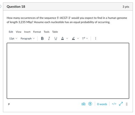 Solved How Many Occurrences Of The Sequence 5 Acgt 3 Would