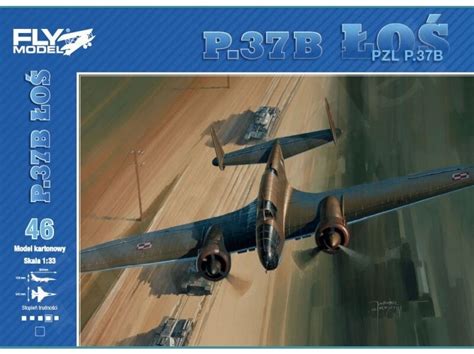 Fly Model Pzl P37b Łoś 133 Fmg 046 Popieriniai Modeliai