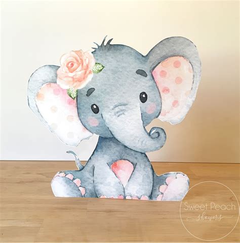 Yellow Elephant Baby Shower Centerpiece