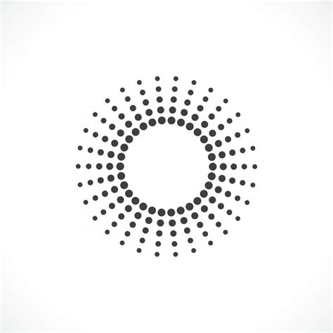 Abstract Circle Frame Halftone Dots Logo Emblem Design Round Icon Dot 3021680 Vector Art At