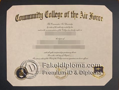 Ccaf Diploma Community College Of The Air Force Fake Degree