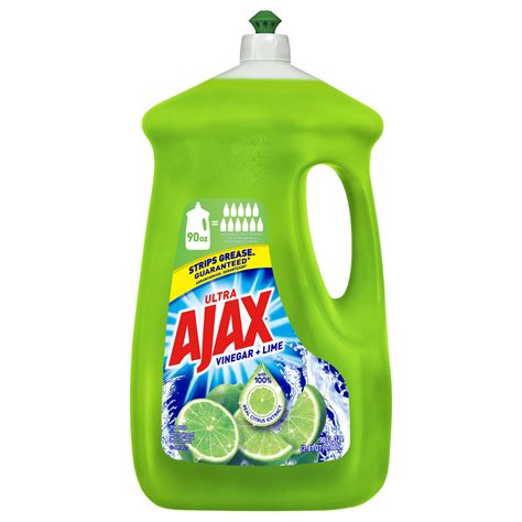 Ajax Ultra Triple Action Liquid Dish Soap Lime 90 Fluid Ounce