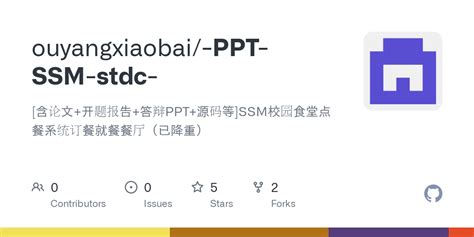 Github Ouyangxiaobai Ppt Ssm Stdc Ppt Ssm
