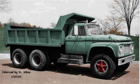 Vintage Green Ford Dump Truck