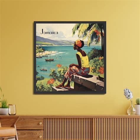 Vintage Travel Poster Jamaican Woman Zazzle Vintage Travel Posters