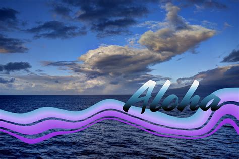 Aloha Poster Maui Shore Free Stock Photo Public Domain Pictures