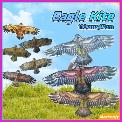 Mk Wx Eagle`qd Shaped Zm Kite}cw Outdoor}qw Flying}kk Toy}dk For}mz Fun Beach Garden Park