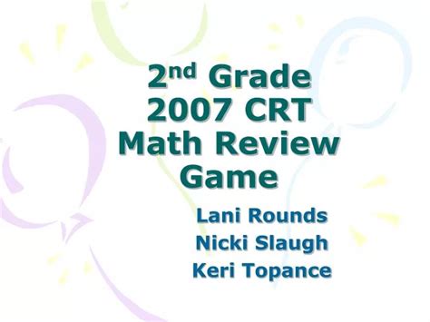 Ppt 2 Nd Grade 2007 Crt Math Review Game Powerpoint Presentation