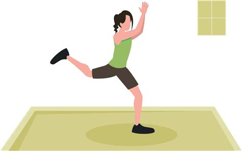 The Girl Is Stretching Her Body For Fitness 7862859 Vector Art At Vecteezy