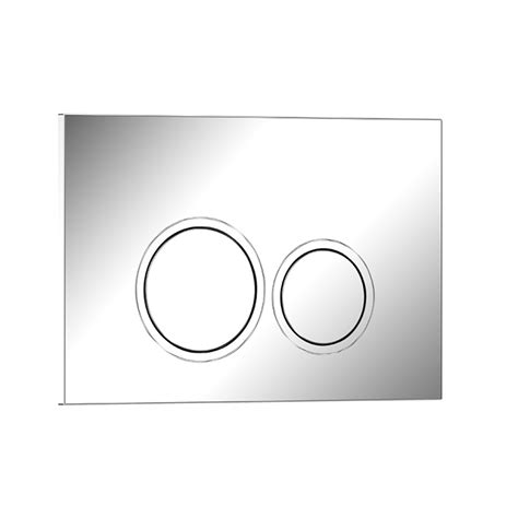Bathroom Luxury Design Silver Color Round Shape Push Dual Flush Button