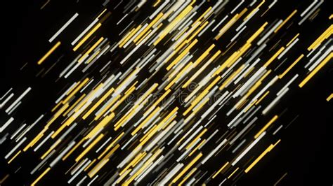 Colorful Stripes Flying In The Dark Abstract Elongated Rectangles Of
