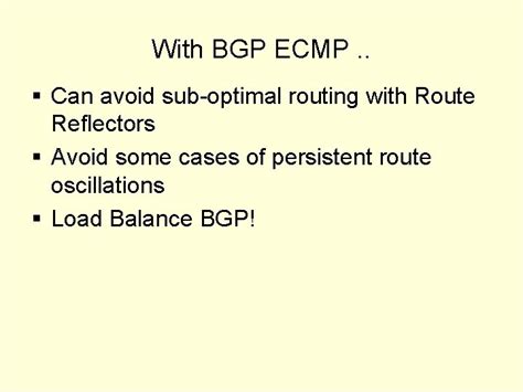 Advertising Equal Cost Multi Path Ecmp Routes In