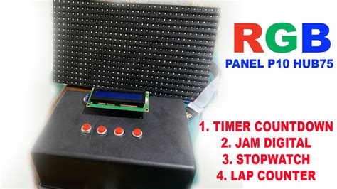 Timer Countdown Jam Digital Stopwatch Lap Counter Panel P10 Rgb