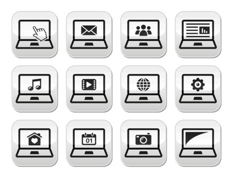 Contact Buttons Set With Cursor Hand Icon Cursor Isolated Element Vector Cursor Isolated