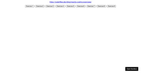 Reactjs Coding Exercises Codesandbox