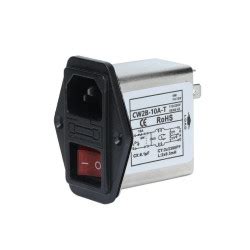 IEC SOCKET PANEL MOUNT EMI FILTER FUSED SWITCH CW B A T
