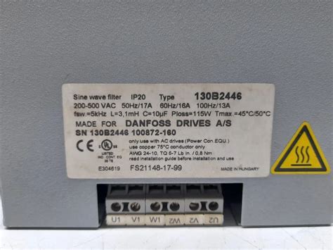 Danfoss Drive 130b2446 Vlt Power Option Sine Wave Filter At Rs 999 Danfoss Drive 130b2446 Vlt Power Option Sine Wave Filter At Rs 999