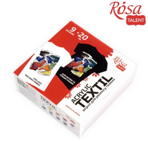 Набір акр фарб для розпису тканин Style 9 кол 20 мл Rosa Talent — відгуки та низькі ціни 🛒