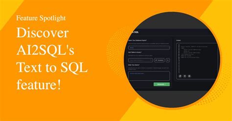 On Linkedin Discover Ai2sqls Text To Sql Feature Transform