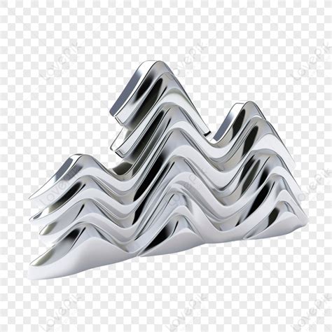 추상 지그재그 크롬 3d 멤피스 모양미래의장식적인 Png 일러스트 무료 다운로드 Lovepik