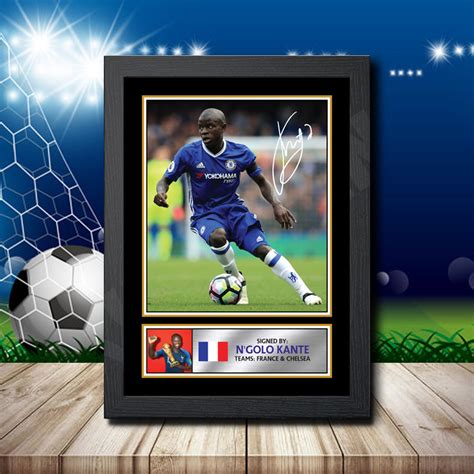 Ngolo Kante Signed Autographed Footballers Star Poster Print Framed