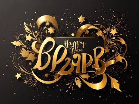 Premium Photo 2024 New Year Abstract Shiny Color Gold Wave Design Element