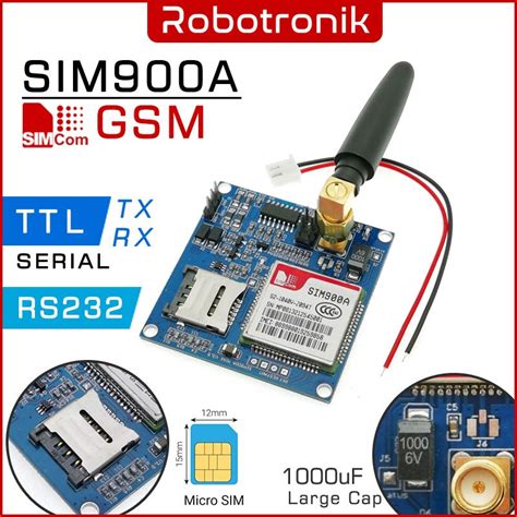 Sim900a V39 Gsm Module 5v At Command 100 Working Sim 900a Sim900