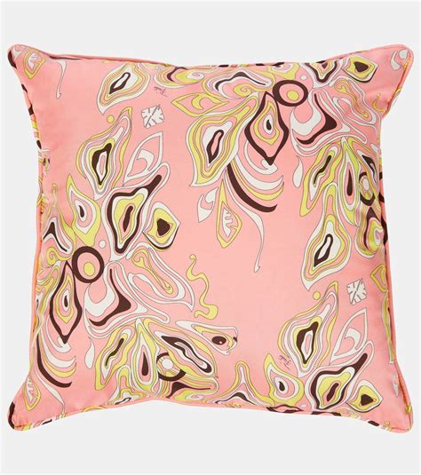 Pucci Printed Silk Twill Pillow Emilio Pucci