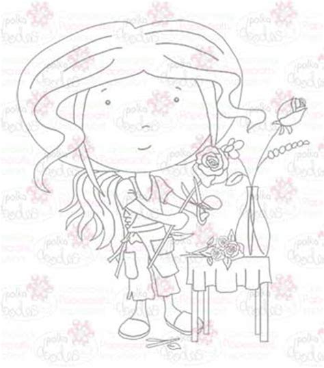 Nurse Annie Digital Stamp Download Polkadoodles Card Making Craft