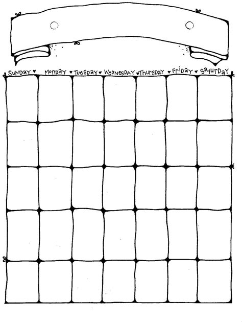 14 Blank Activity Calendar Template Images Printable Blank Calendar
