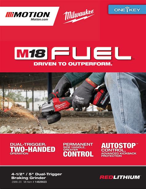Motion Motion Milw Dual Trigger M18 Fuel Grinder Sell Sheet Page 1