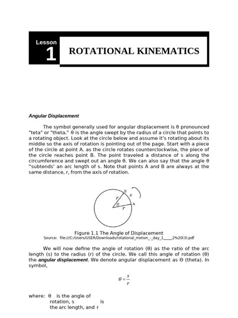 Angular Displacement Velocity Acceleration Pacalna Pdf