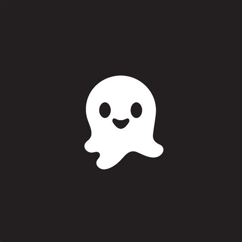 Premium Vector Enigmatic Ectoplasm Black Ghost Vector Ghastly Glee Cute Ghost Vector Design
