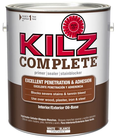 Kilz Complete Oil Base Low Voc Interior Exterior Sealer Stain Blocking