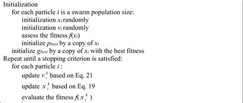 The Pseudo‐code Of The Ipso Algorithm Download Scientific Diagram