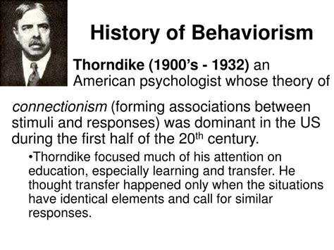 History Of Behaviorism Theory