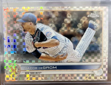 Jacob Degrom 2022 Topps Chrome X Fractor 125 New York Mets Ebay