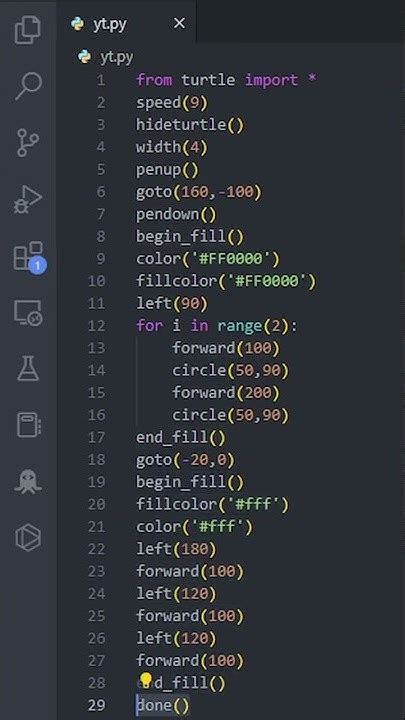 😍😻create Youtube Logo Using Python Shorts Python Pythonturtle