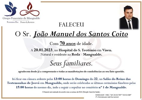 Funeral de João Manuel dos Santos Coito Funerária Ferraz Alfredo