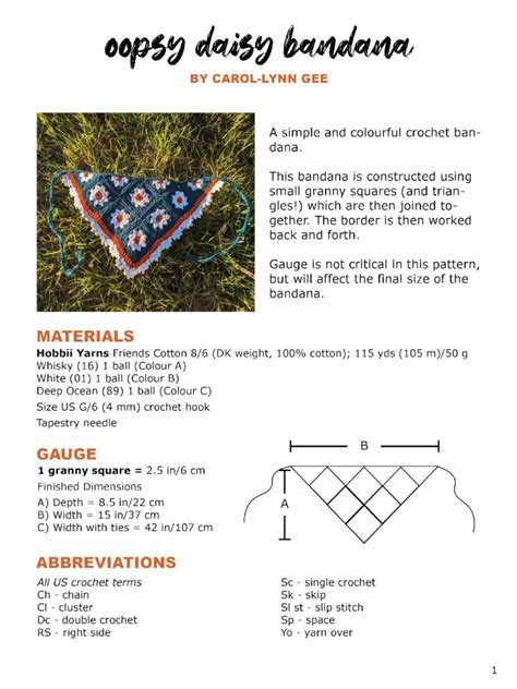 Oopsy Daisy Bandana Pdf